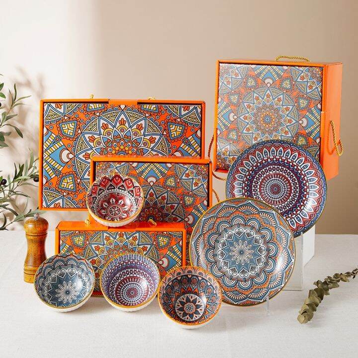 Bohemian Style Ceramic Bowl Set 4.5 inches Wedding Gift Souvenir ...