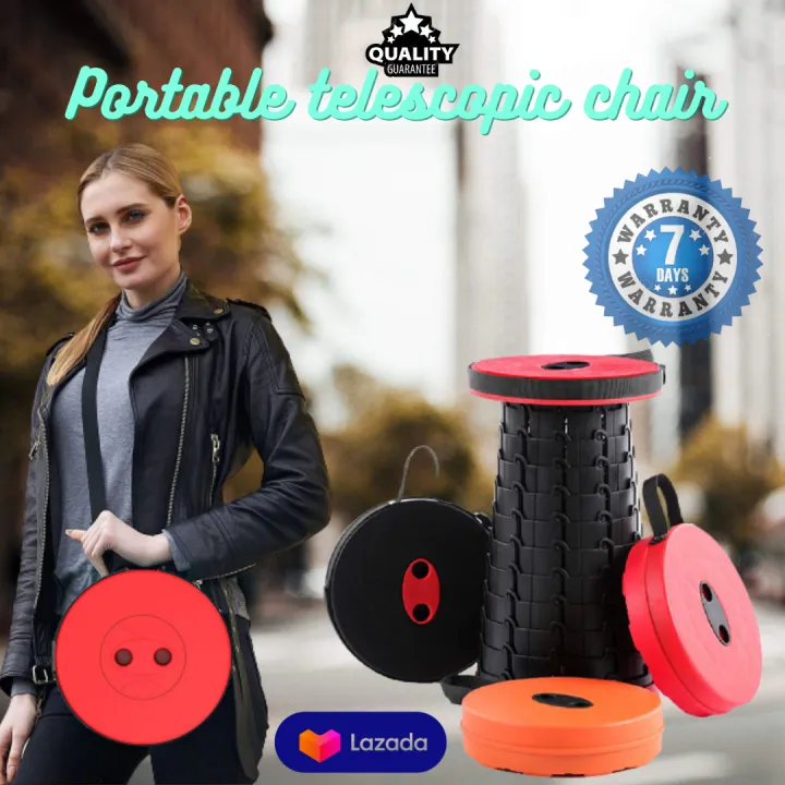 Portable Telescopic Chair | Upgraded Portable Retractable Folding Stool ...