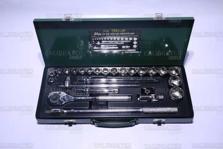 Genuine S-ks 24 Pcs. 1/2 Drive Socket Wrench Set 6 Point (Hex Type) | Lazada PH