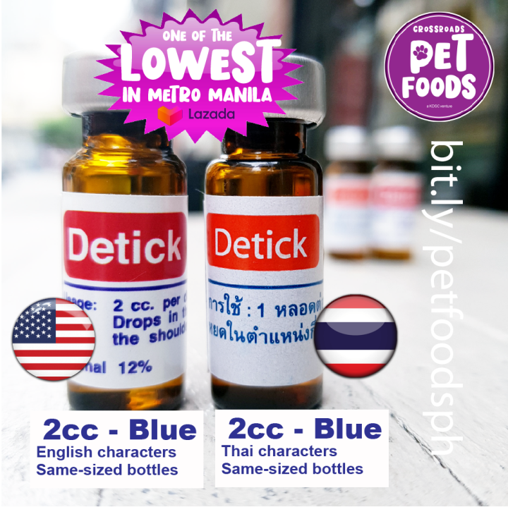 DETICK USA-THAI VIALS • 2cc/1cc • ANTI-FLEA • ANTI-TICK TOPICAL ...