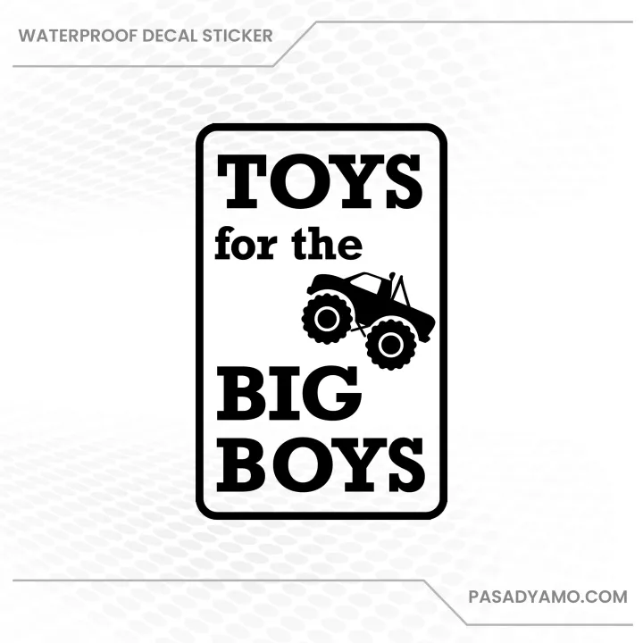 Toys for the Big Boys Decal Sticker for Cars Motorcycles 2.5 x 4 inches ...