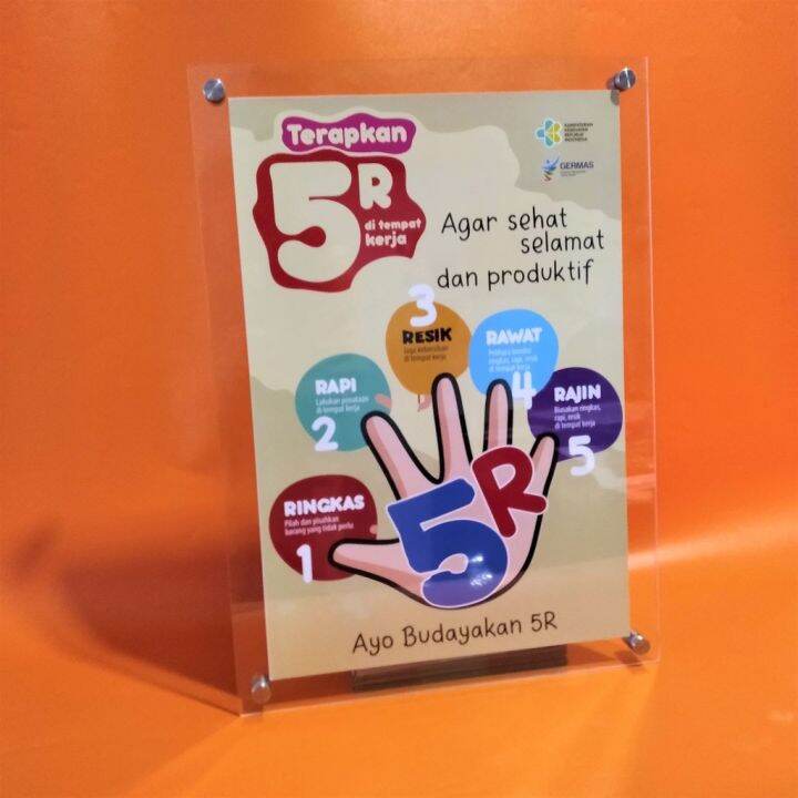 poster Akrilik Terapkan 5R di Tempat Kerja | Lazada Indonesia