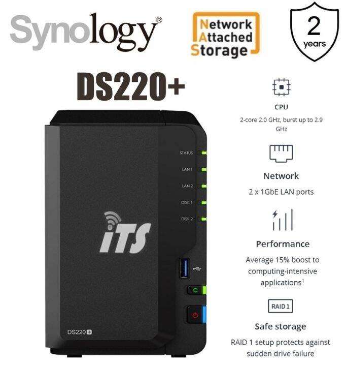 Synology Diskstation Compact 2-Bay Nas (DS220+ / DS224+) | Lazada