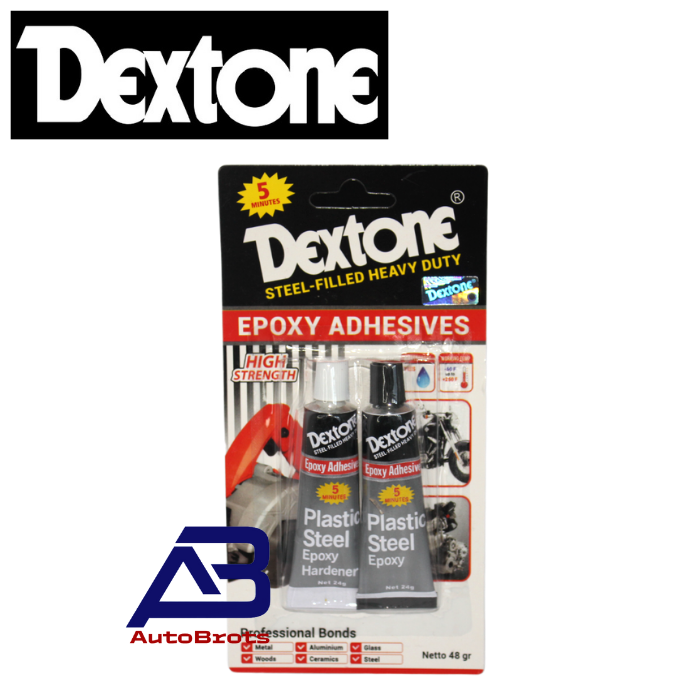 Dextone Lem 5 Menit Ephoxy Adhesive ASLI / Plastic Steel Ephoxy 48gram ...