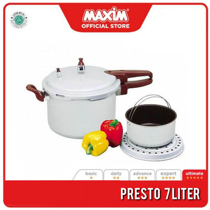 Panci Pressto Maxim Presto 7 Liter Presto Pressure Cooker Anti karat ...