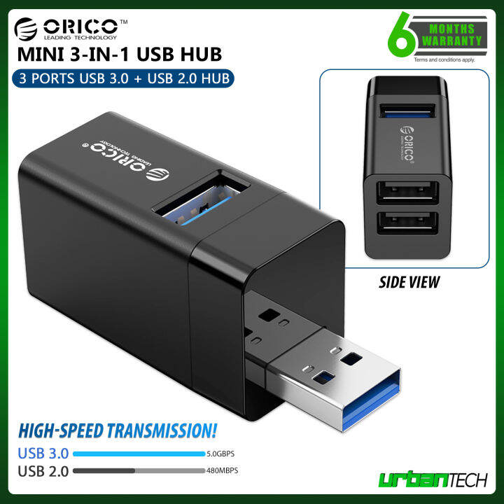Mini 3-in-1 USB Hub 3 Ports USB Hub USB 3.0 and USB 2.0 USB Hub with ...