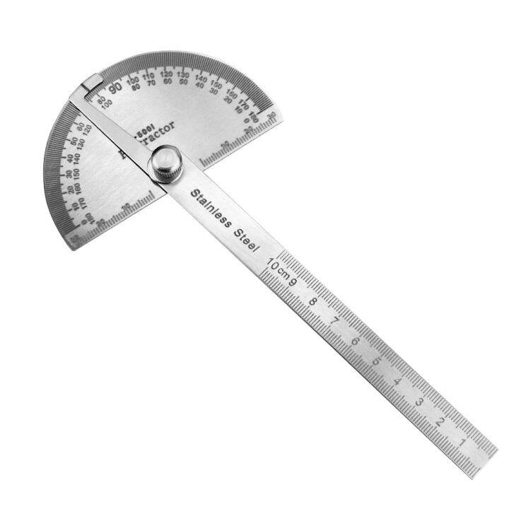 180 Degree Protractor Stainless Steel Woodworking Tools Metal Angle ...