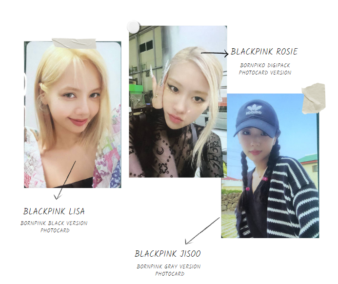 BLACKPINK: JISOO/ LISA/ ROSIE BORNPINK OFFICIAL PHOTOCARD ONHAND ...