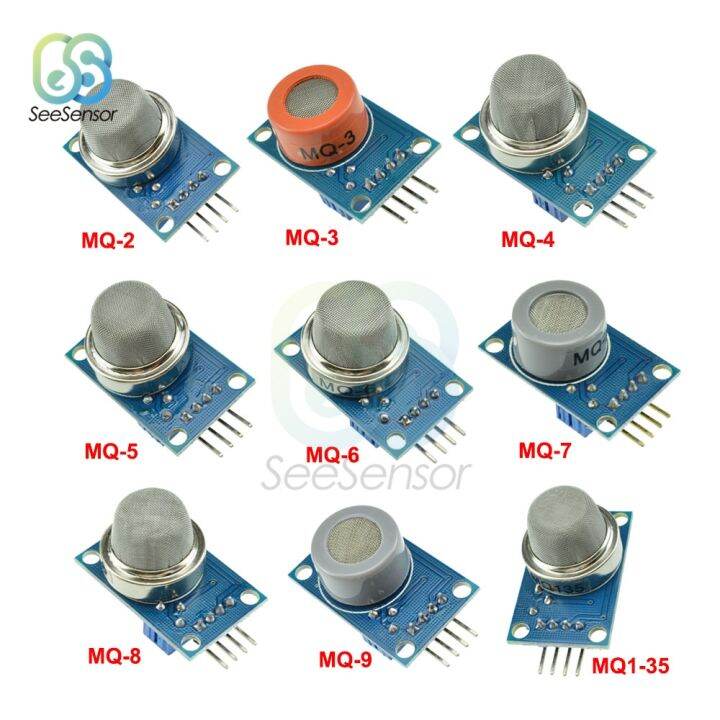 MQ-2 MQ-3 MQ-4 MQ-5 MQ-6 MQ-7 MQ-8 MQ-9 MQ-135 Detection Smoke Methane ...