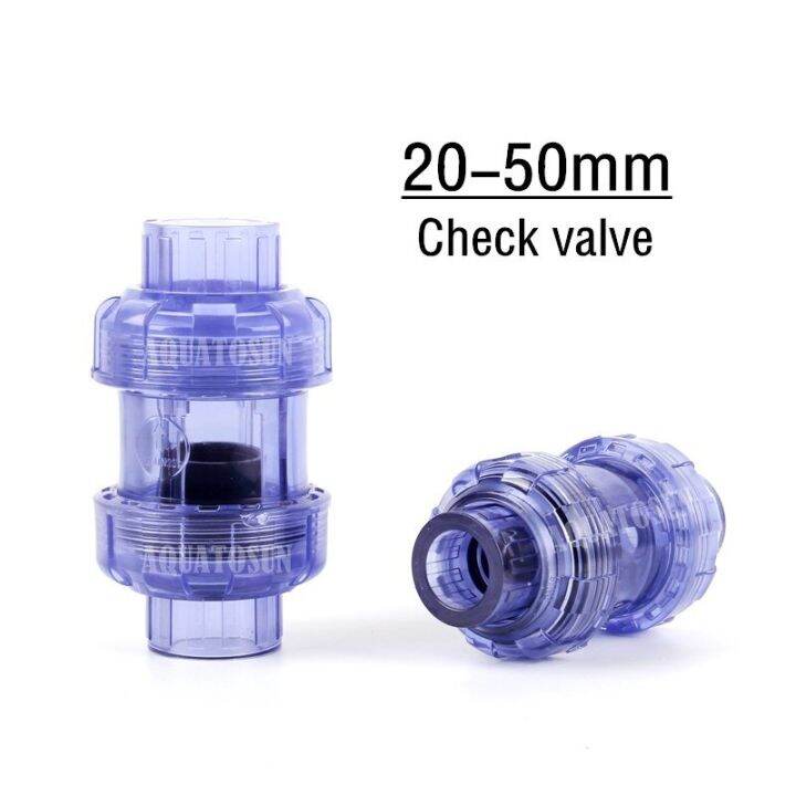 PVC One Way Check Valve Transparent Union Non-Return Valve PVC Pipe ...