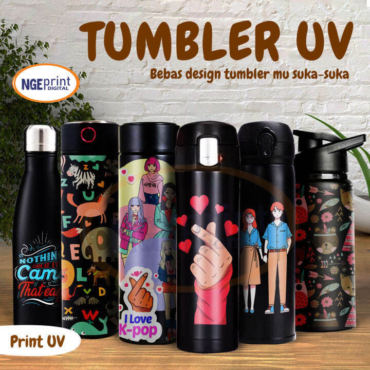 Tumbler Termos Print UV Custom Nama Tulisan Design Suka-Suka | Lazada Indonesia