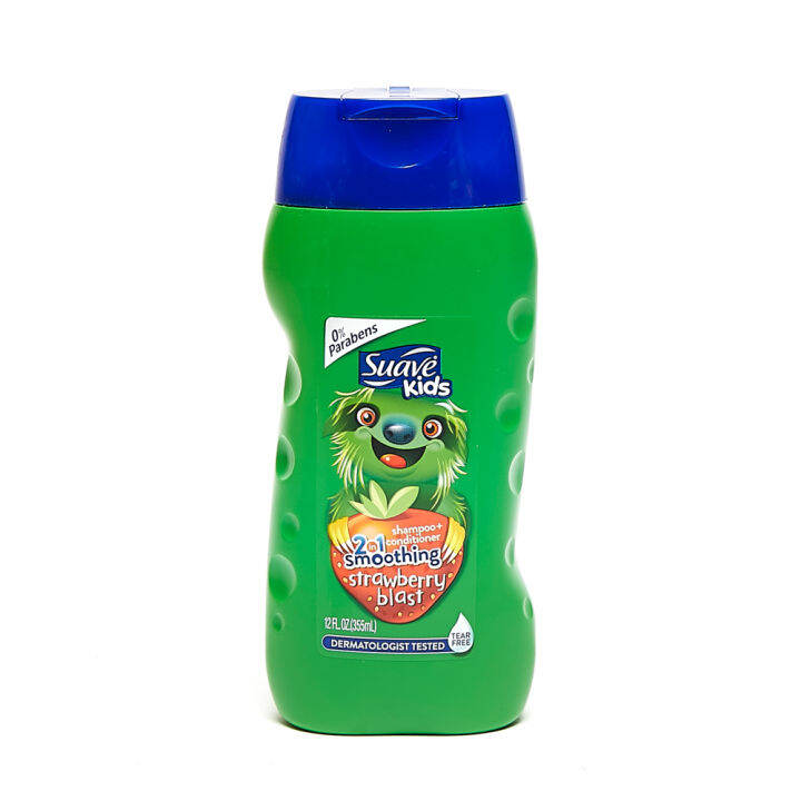 Suave Kids 2-in-1 Smoothing Strawberry Blast Shampoo + Conditioner 12 ...