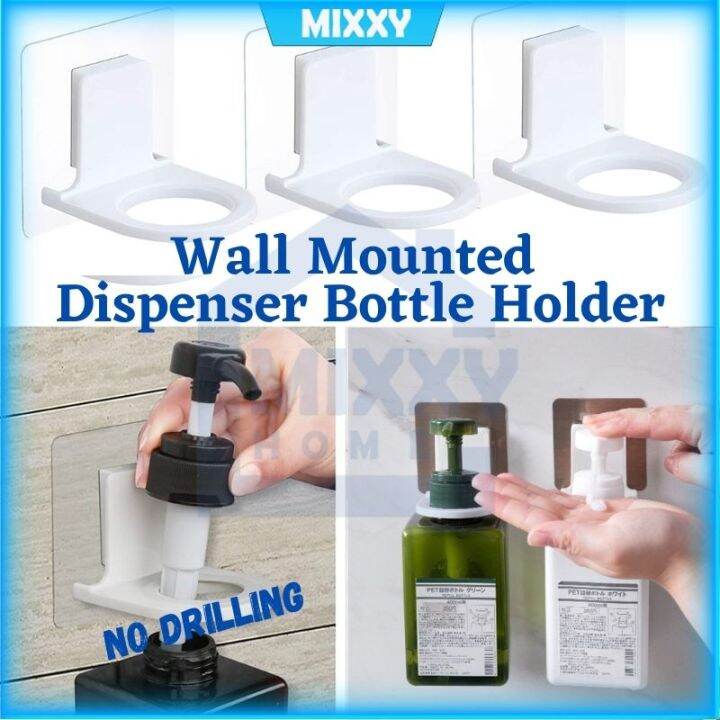 Bathroom Wall Mounted Shampoo Hook Holder Bottle Hanger Rack Bathroom ...