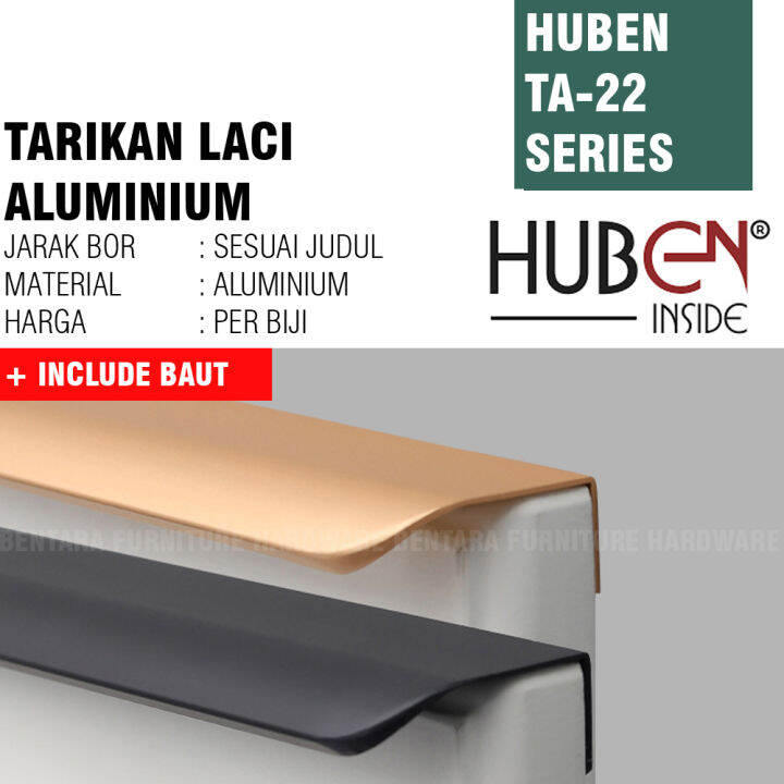 HUBEN TA-22 160 MM - TARIKAN LACI INVISIBLE PINTU KABINET LEMARI MEJA ...