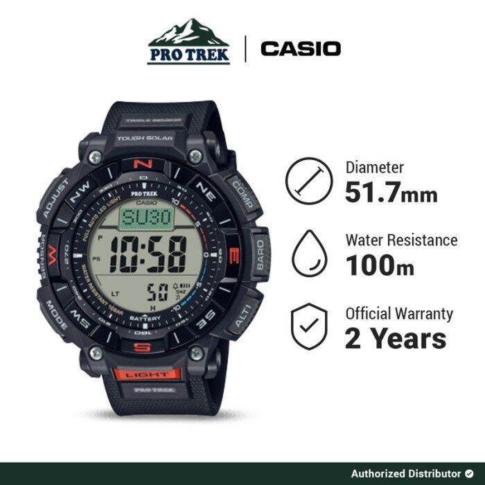 Casio Jam Tangan Pria Protrek PRG-340-1DR Original Digital Black | Lazada Indonesia
