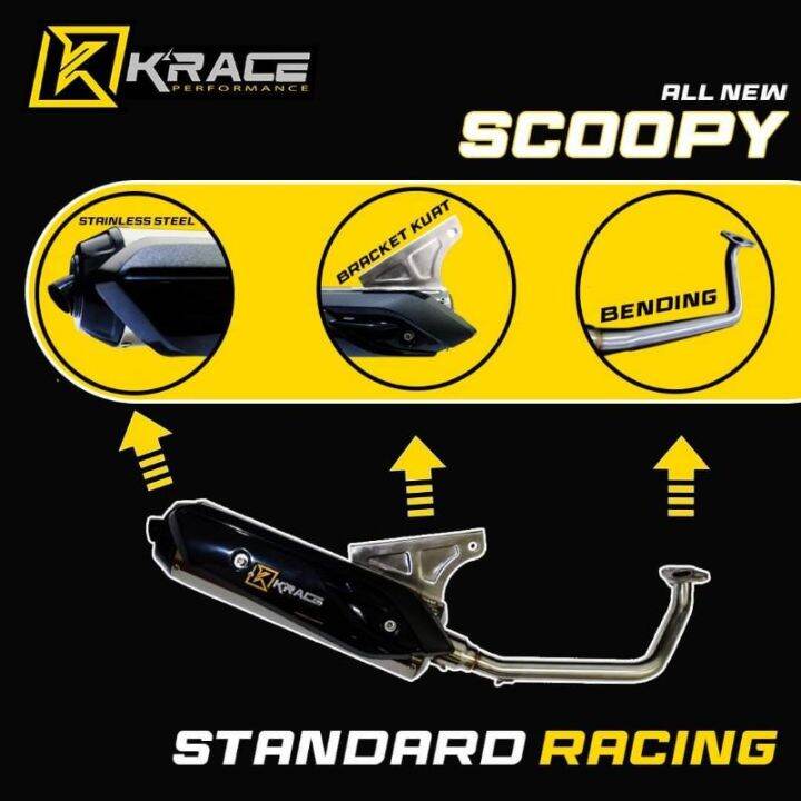 Knalpot Krace standar racing Genio , New Scoopy , Beat Deluxe / Knalpot ...