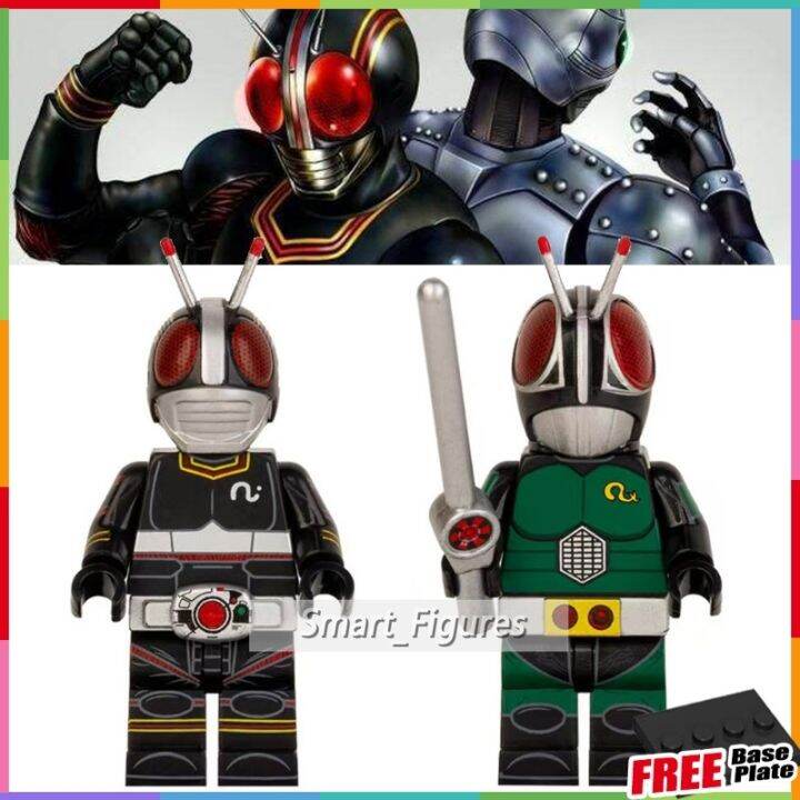 Kamen Rider Minifigures Masked Rider Black RX Motorcycle Toys Gifts ...
