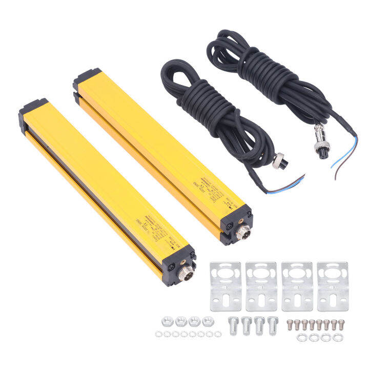 Safety Light Grating 10 Beam IP65 20mm Infrared Light Curtain Sensor ...