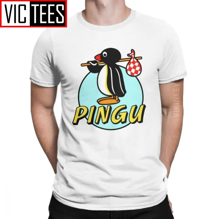Men Penguin Nut Pingu Tshirt Series Cartoon Meme 80S 90S Retro Cute 100 ...