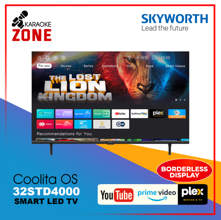 Skyworth 32STD4000 / Coolita OS / 32 Inch Smart Led TV / YouTube, Prime Video, Plex / Borderless ...