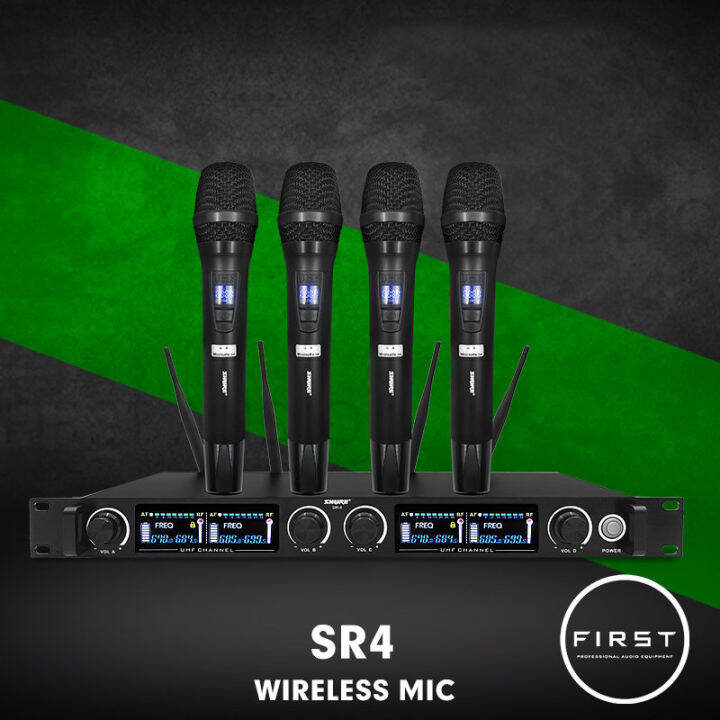 Authentic SHURE SR4 4 Channel Professional UHF Wireless Microphone ...