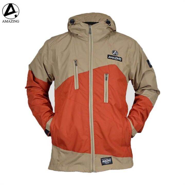 Jaket Amazing New Adventure CREAM - ORANGE | Jaket Outdoor | Jaket ...