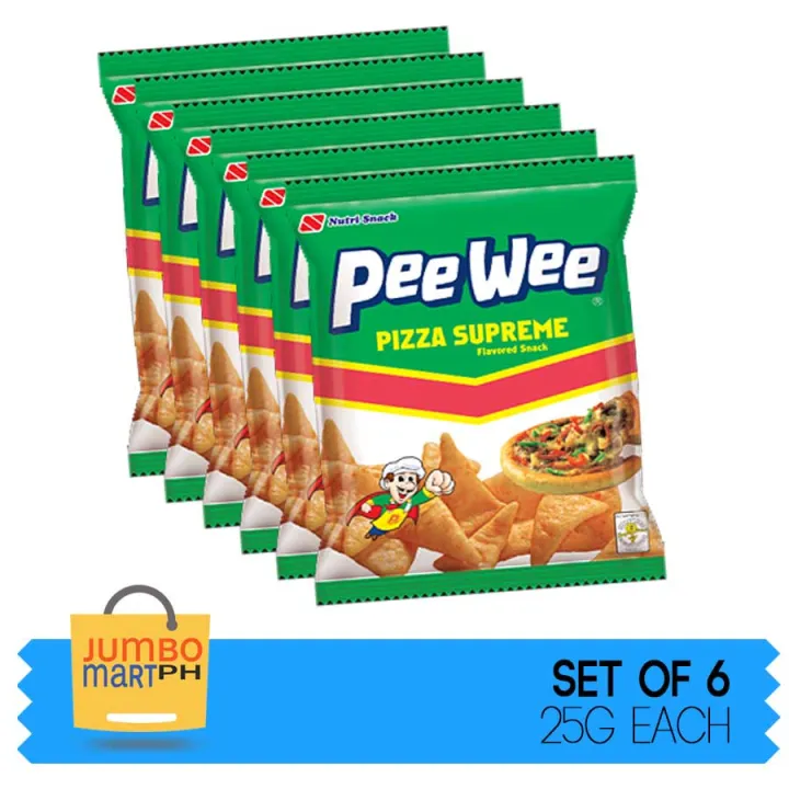 PEEWEE PIZZA SUPREME FLAVORED SNACK 25G / SET OF 6 | Lazada PH