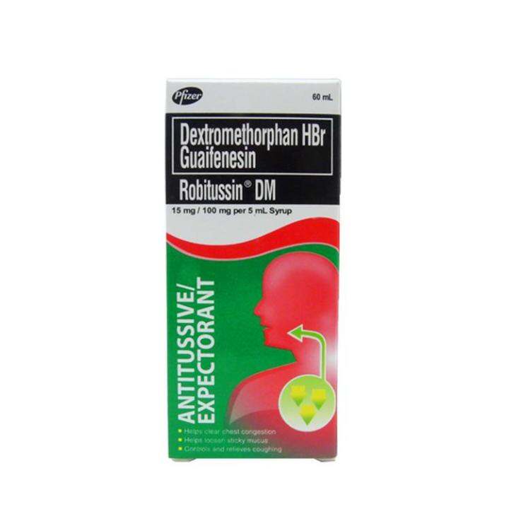 Robitussin DM 15 mg / 100 mg per 5 ml 60 ml Syrup Antitussive / Expectorant | Lazada PH