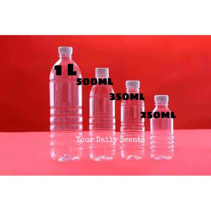 Local Stock PER PIECE (1) EMPTY BOTTLES 500ml 1L (PET BOTTLES) may takip na (with cap) | Lazada PH