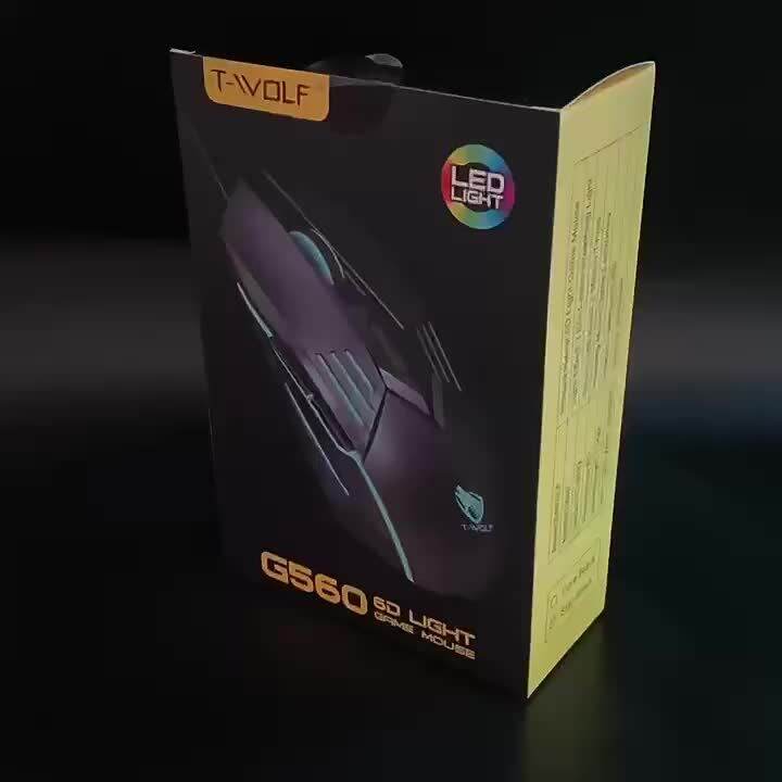 kdgtT-WOLF Thunder Wolf G560 Gaming Mouse Luminous Wired E-Sports ...