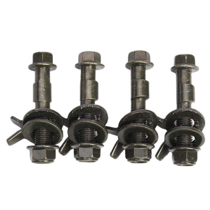 4Pcs 14Mm Steel Car Four Wheel Alignment Adjustable Camber Bolts 10.9 ...