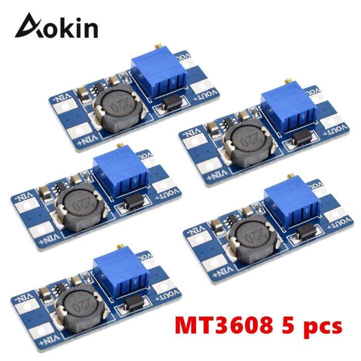 5Pcs DC DC MT3608 DC Voltage Regulator Step Up Boost Converter Power Supply Module 2V 24V to 5V ...