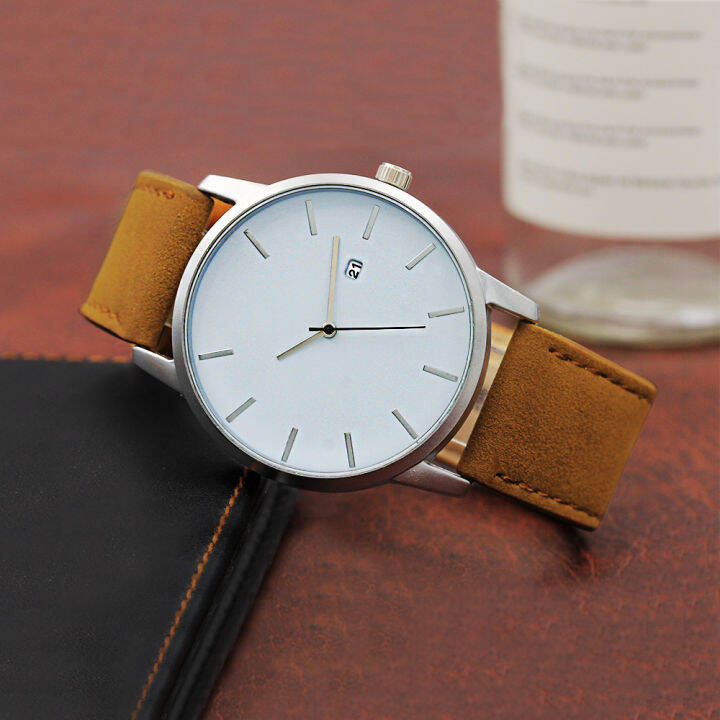 Calendar simple wristwatch the ordinary watch men casual watches ...