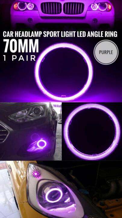 2PC Car Led Sport Light Fog Light Work Light Angle Ring Fog Light Halo ...