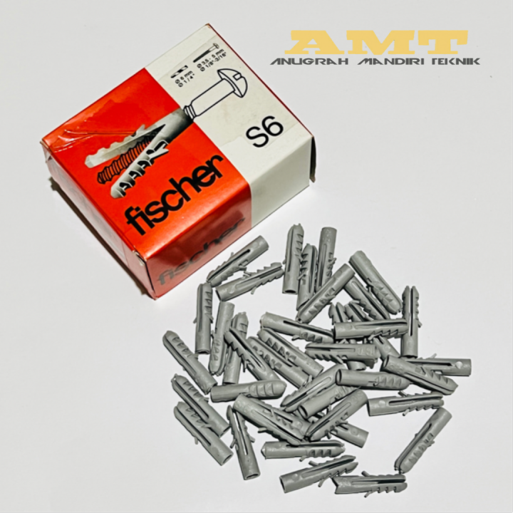 Fisher Visher S6 Isi 100 Pcs Skrup sekerup Pengencang Dinding Tembok Beton | Lazada Indonesia