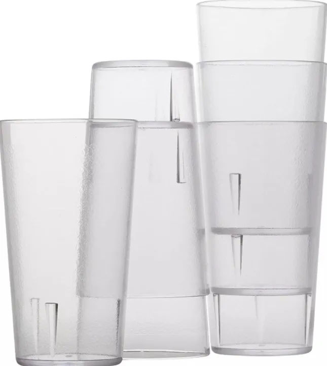 PLASTIC GLASS (8oz) FROSTED GLASS BASO REUSABLE DRINKING TUMBLER ...