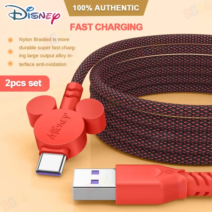 (2pcs) 100% Authentic Disney USB to Lightning Cable Fast charging With ...