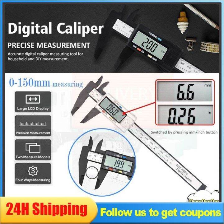 Digital Caliper Electronic Vernier Caliper Measuring Device Inch And ...
