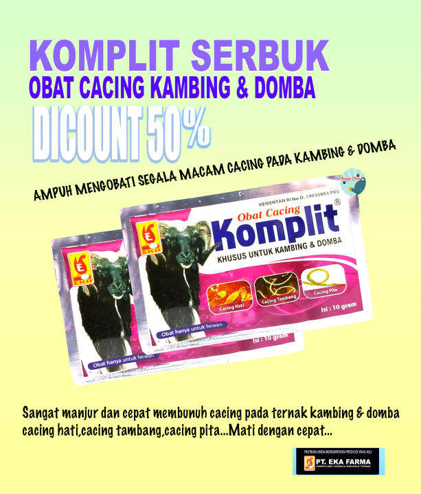 OBAT CACING KAMBING & DOMBA KOMPLIT SERBUK- EKAFARMA-MENGOBATI CACING ...