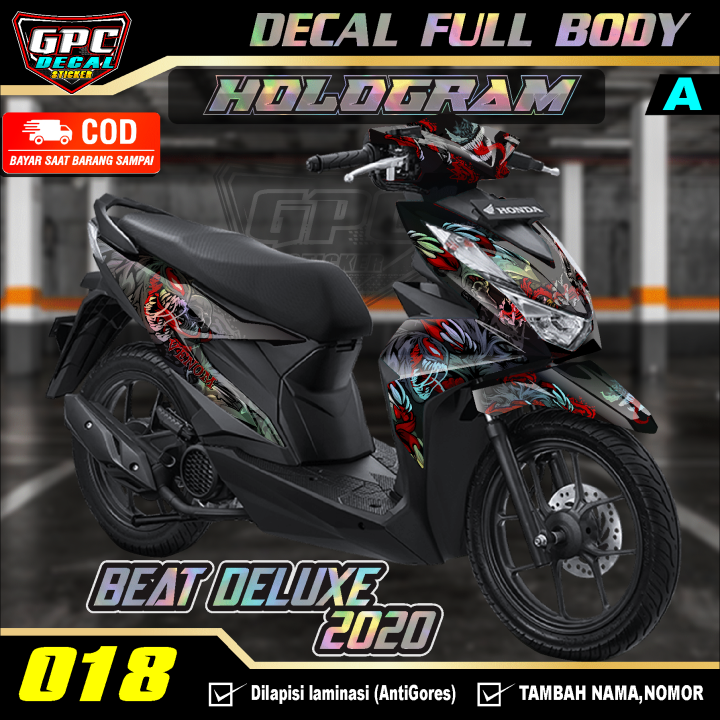DECAL STICKER VARIASI FULLBODY HOLOGRAM BEAT 2020 DELUXE DESAIN VENOM ...