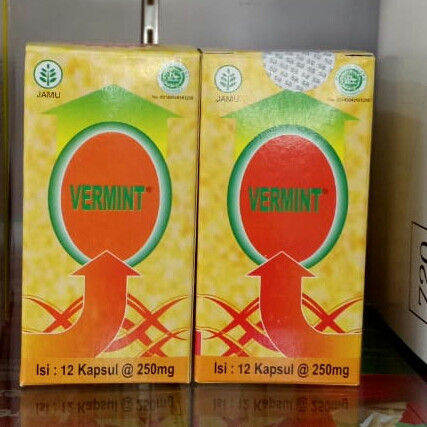 Vermint-Vermint isi 12 kapsul-Obat cacing-Obat cacing paling ampuh-Obat ...