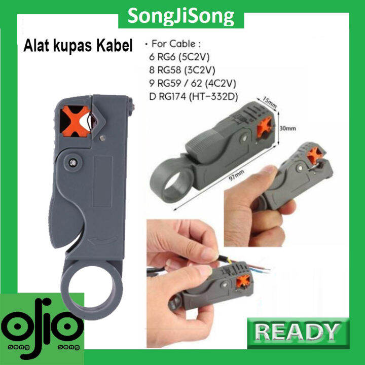Ojio Alat Kupas Kabel Listrik 4in1 Rotary Coaxial Striper Pemotong ...