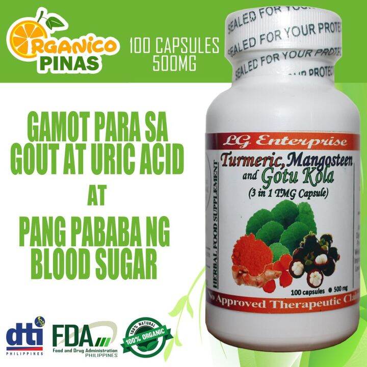 Turmeric Mangosteen Gotu Kola 3in1 Gamot sa Gout/Uric Acid at pang ...