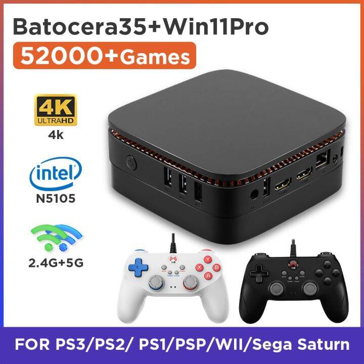 N5105 Gaming Box Retro Video Game Console WIN 11 Batocera OS 80 ...