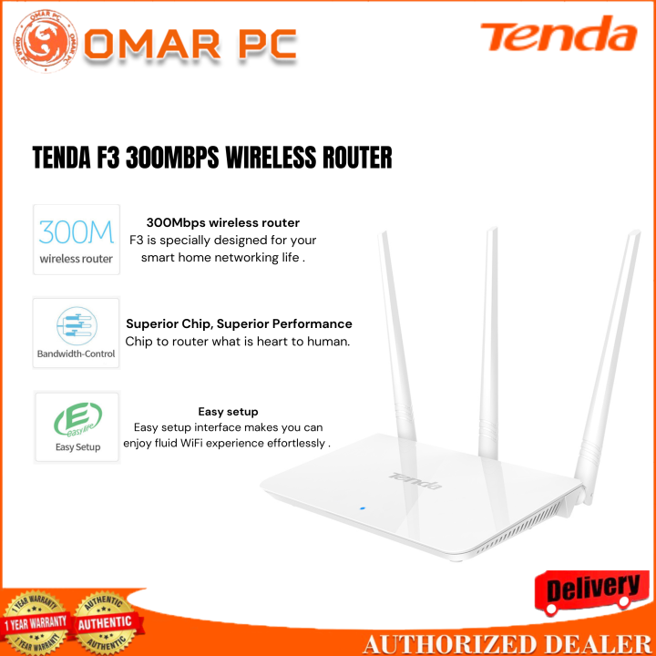 BRANDNEW TENDA F3 300MBPS WIRELESS ROUTER | Lazada PH