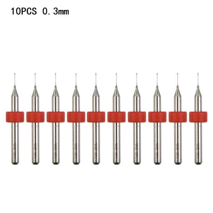 10x Carbide PCB Micro Drill Bits Milling 0.1/0.2/0.3/0.4/0.5/0.6/0.7/0. ...