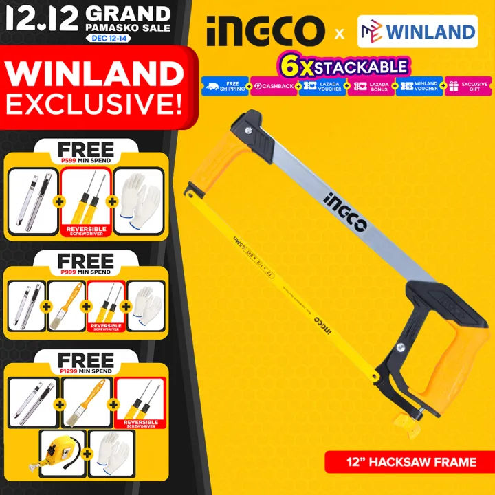 INGCO by Winland Industrial Hacksaw Frame 12" (300mm) with Adjustable ...