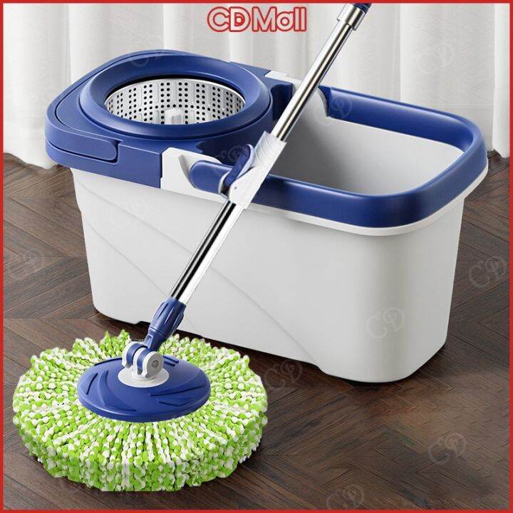 【COD】 CD Mop With Spinner Stainless Steel Basket with Drain Cap Tornado ...