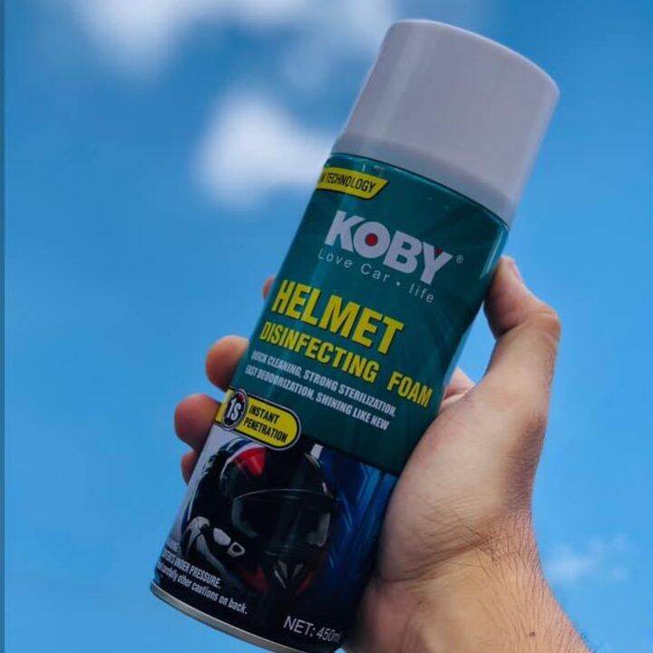 JZ Koby Helmet Disinfecting Spray Foam 450ml - Easy Deodorization ...