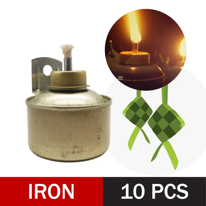 10 Pcs Pelita Raya Besi Traditional Lamps Lampu Hari Raya Oil Lamp ...